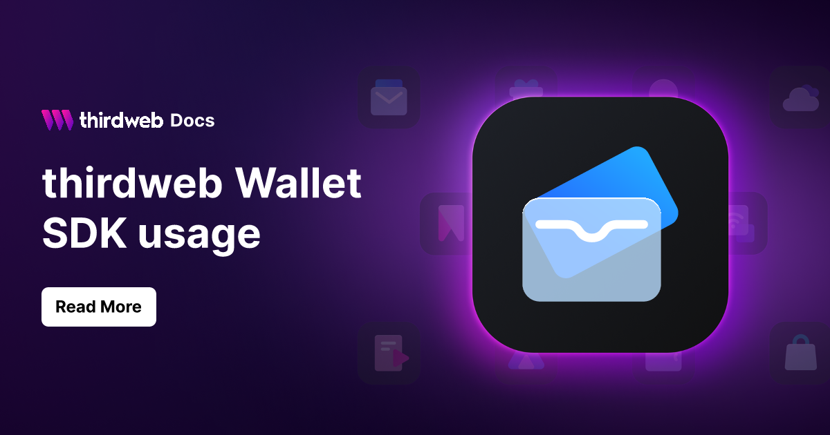 Usage | thirdweb Wallet SDK Usage | thirdweb Wallet SDK